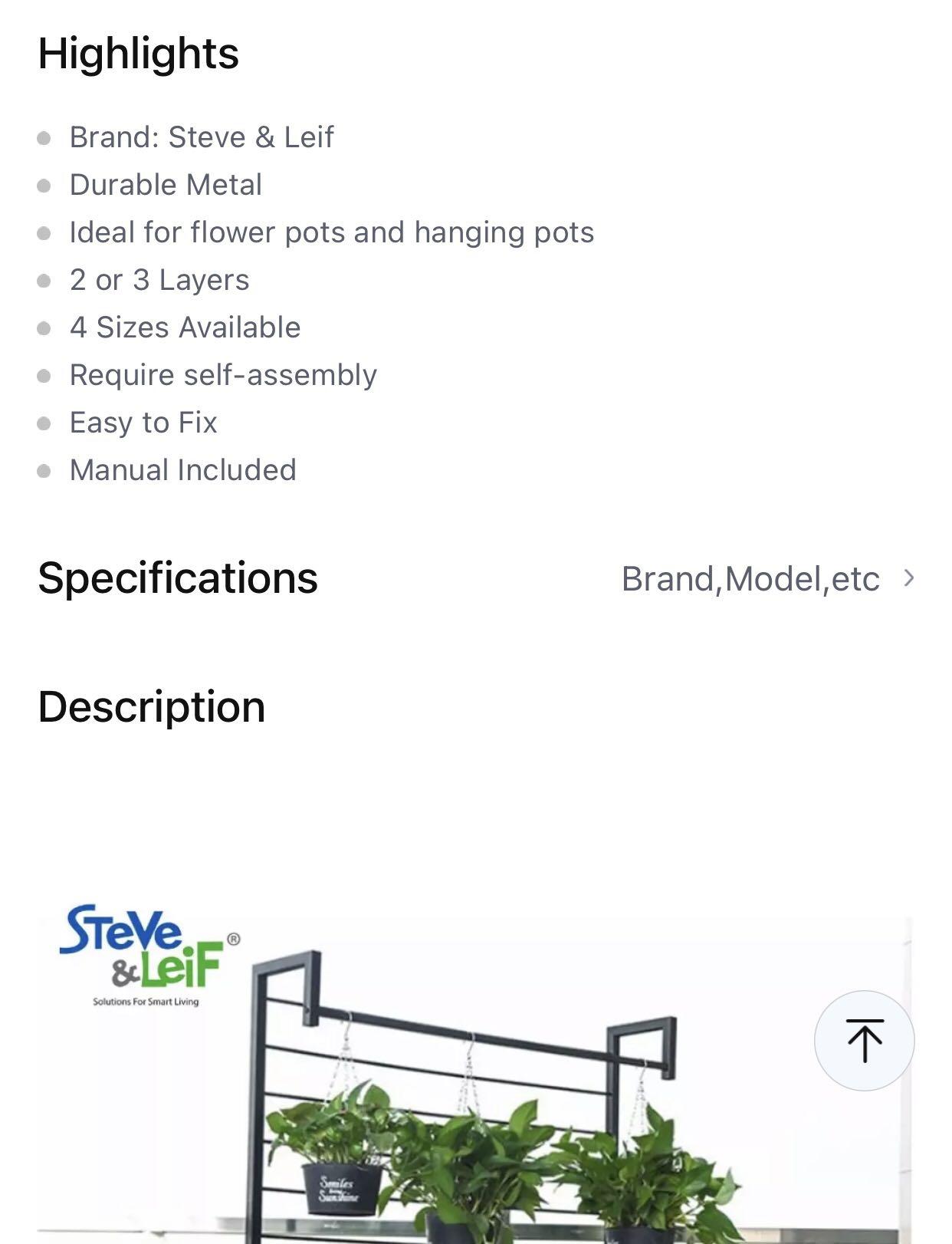 Steve & Leif Gardening Plant Rack with wheels (For Flower pot displays ...