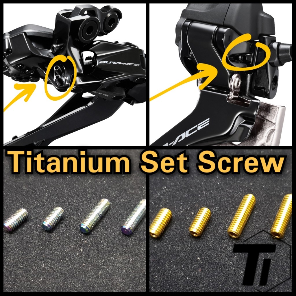 Titanium Set Screw for R9200 R9150 R9170 High Low adjust Shimano Dura ...