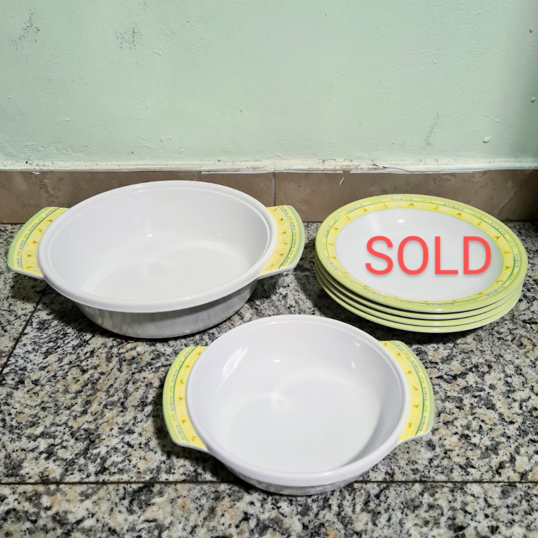 Tupperware Select Line melamine plates bowl, Furniture & Home Living ...