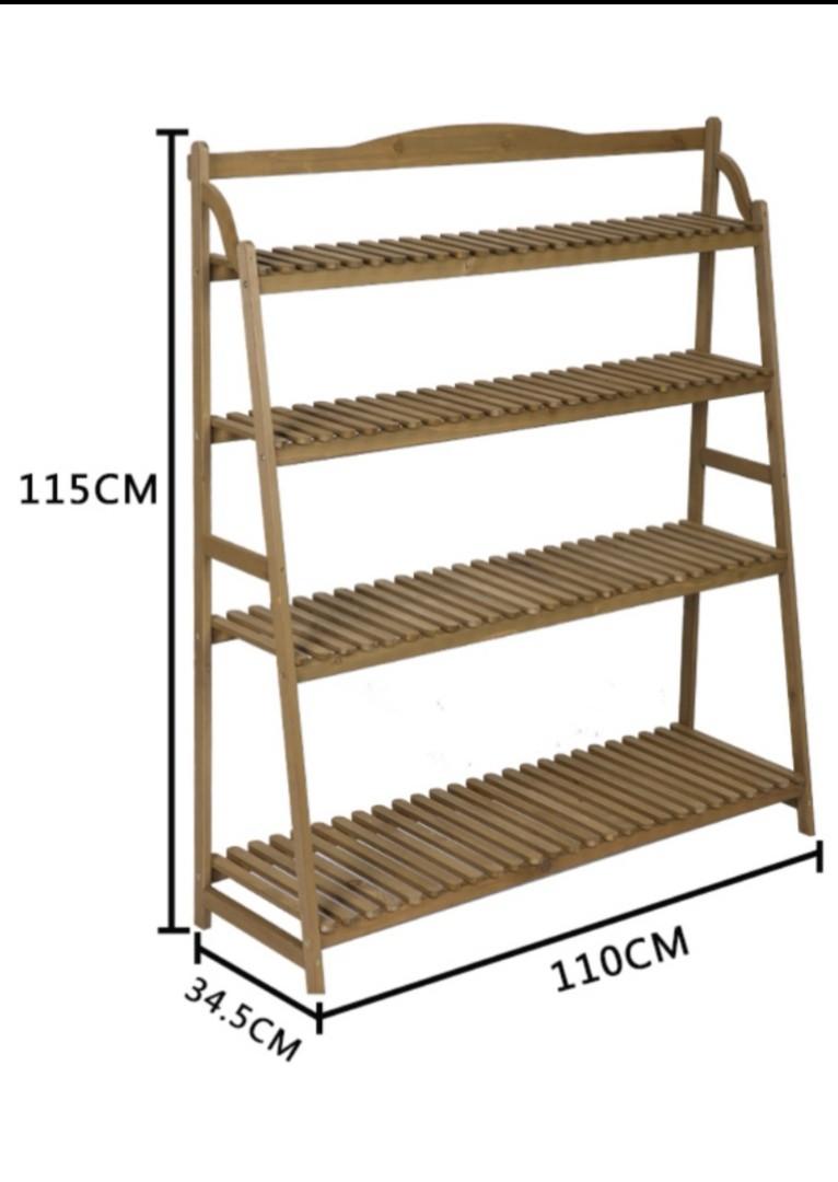 4 tier Wooden rack, Furniture & Home Living, Furniture, Shelves ...