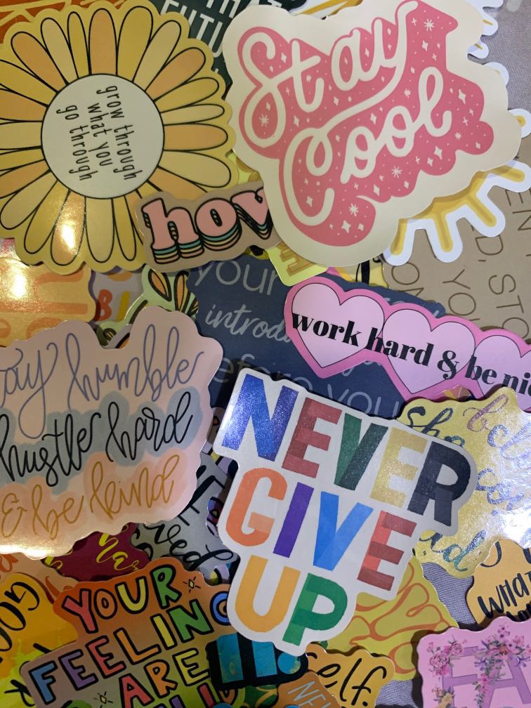 motivational stickers - quotes, Hobbies & Toys, Stationery & Craft ...