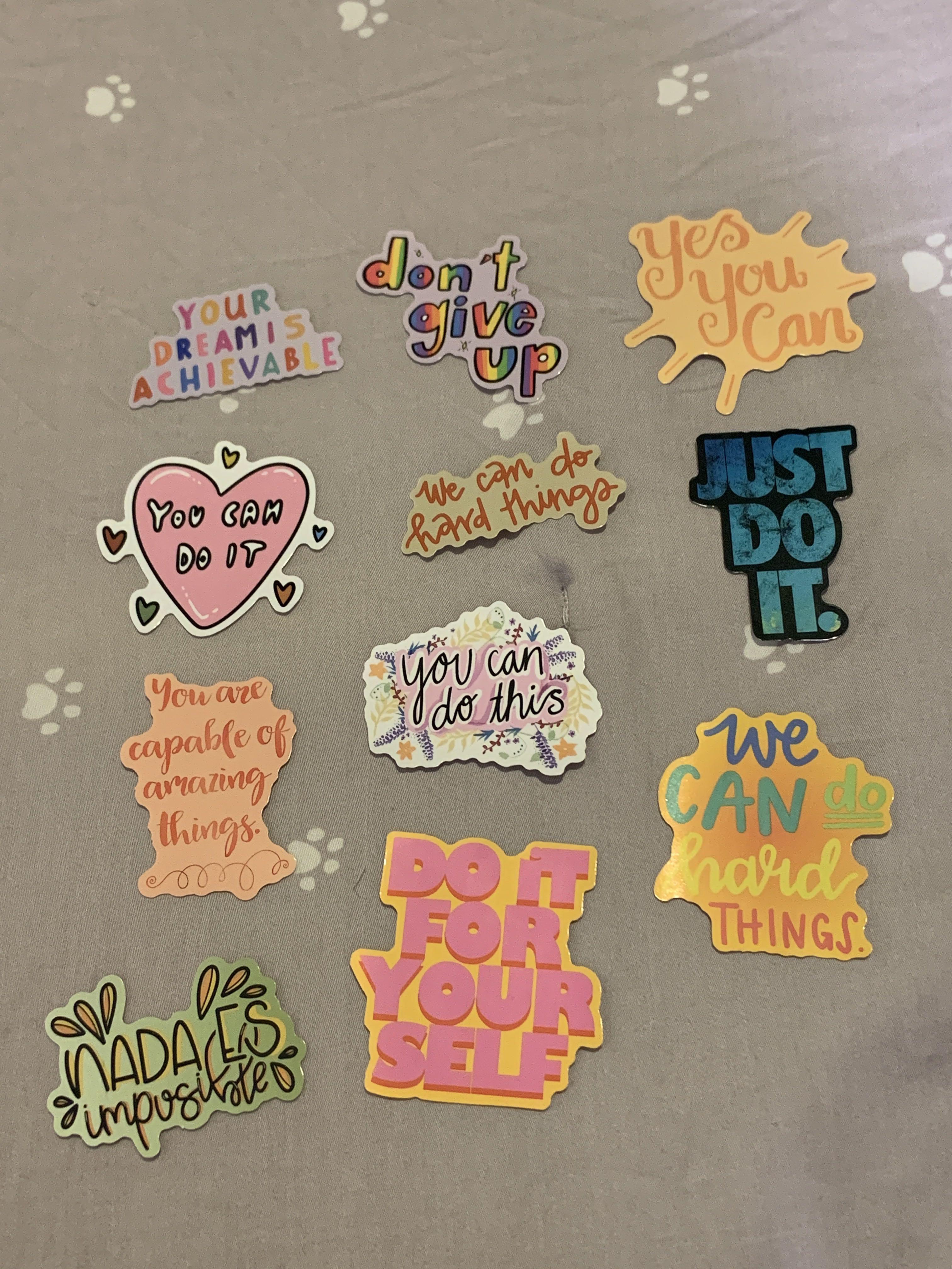 motivational stickers - quotes, Hobbies & Toys, Stationery & Craft ...