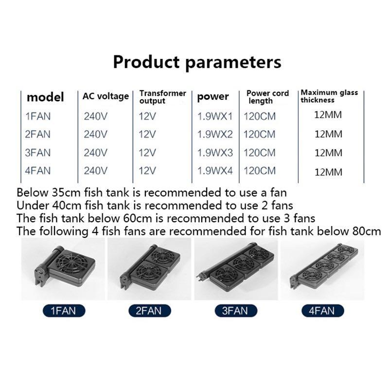 Aquarium cooling fan fish tank planted tank, Pet Supplies, Homes ...