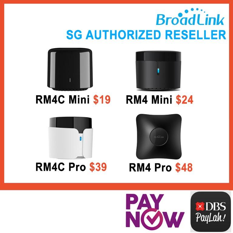 BroadLink Aircon Smart Universal Remote, RM4 PRO IR and RF, RM4 MINI IR ...
