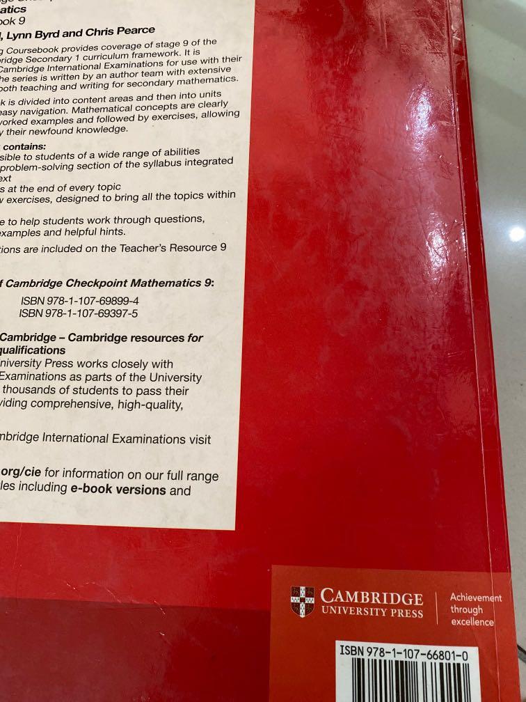 Cambridge Checkpoint Maths 9, Hobbies & Toys, Books & Magazines ...