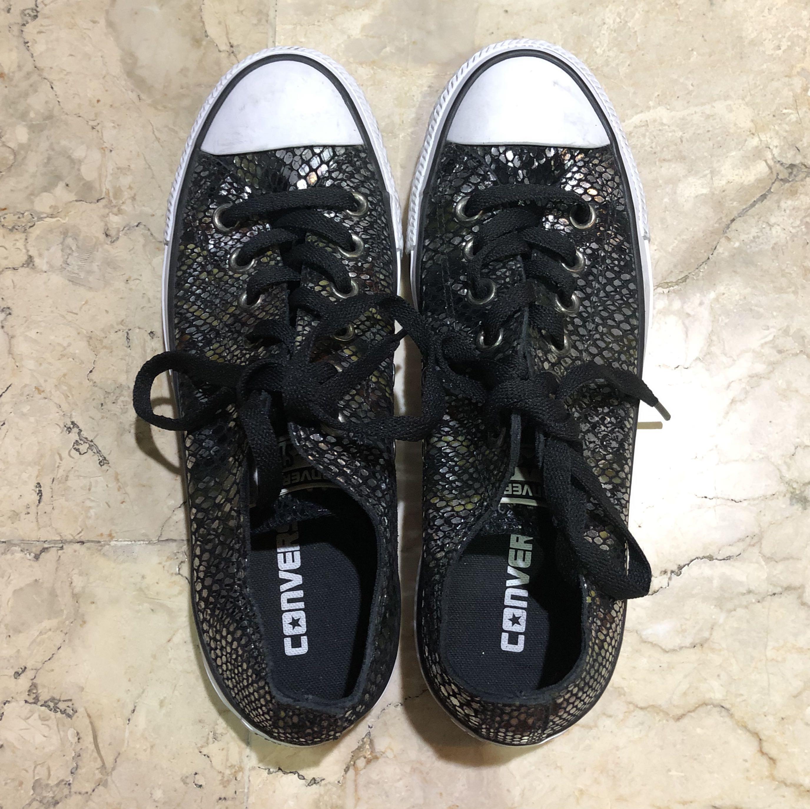 Converse Black Snake All Star, Women's Fashion, Footwear, Sneakers on ...
