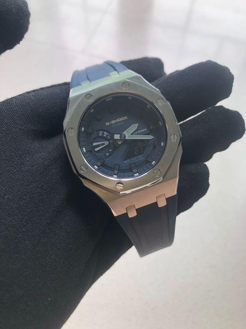 {CUSTOM} Casio G-Shock GA2100 Blue AP Mod, Men's Fashion, Watches ...