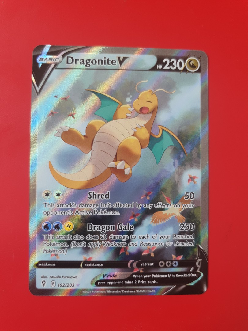 Dragonite V Alternate Art (Pokemon Evolving skies), Hobbies & Toys ...