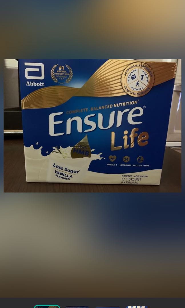 Free delivery Ensure life 1.6 kg refill pack, Health & Nutrition ...
