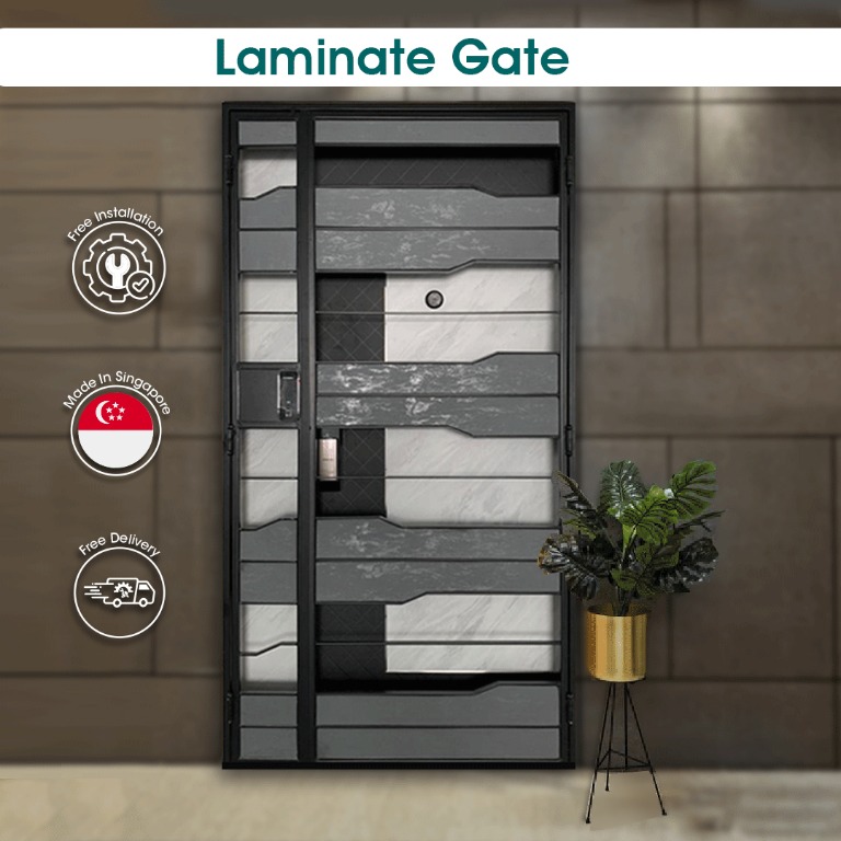 HDB/BTO/Condo Gate Designs-Laminate Gate., Furniture & Home Living ...