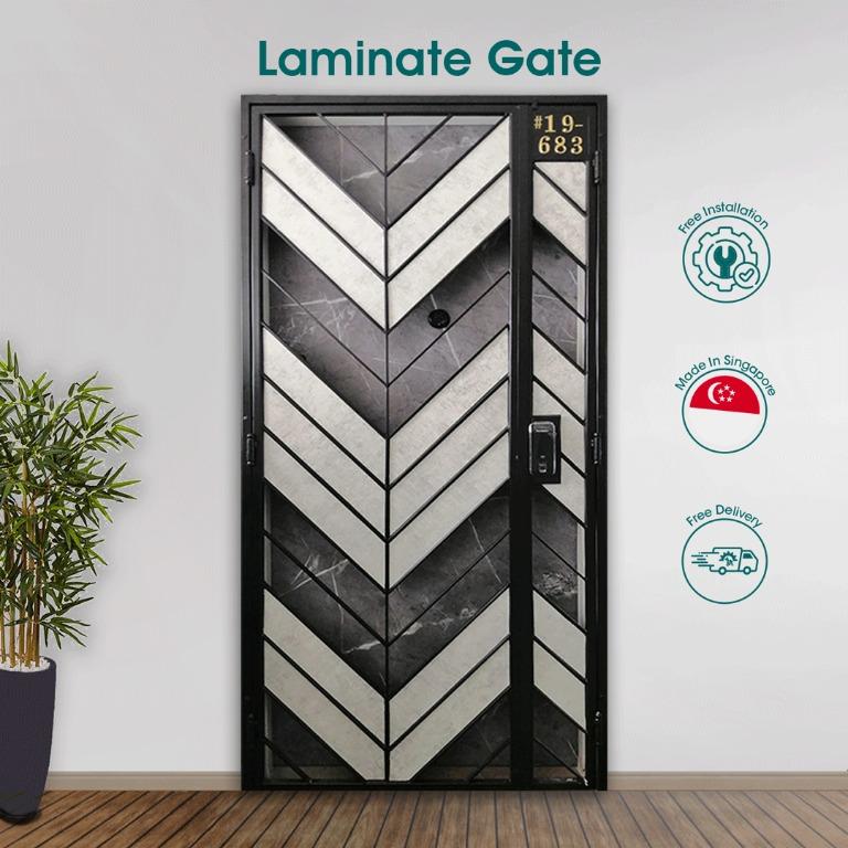 HDB/BTO/Condo Gate Designs-Laminate Gate., Furniture & Home Living ...