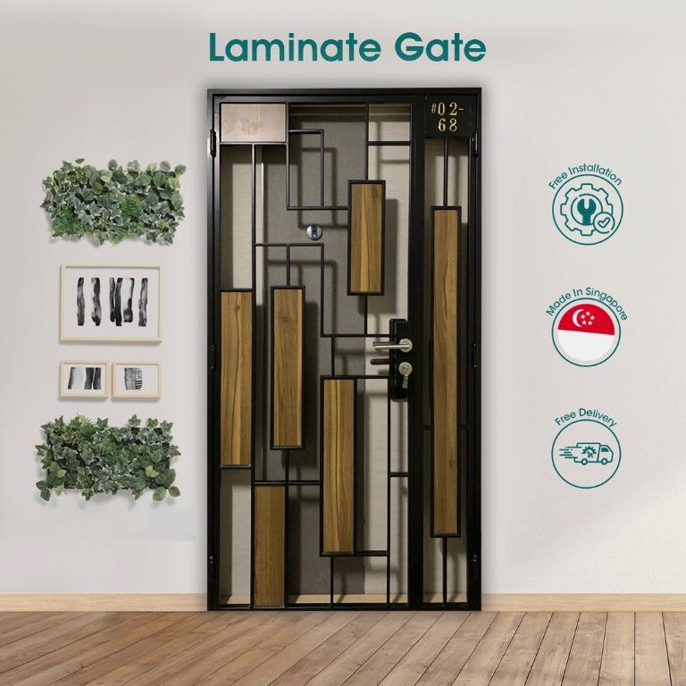 HDB/BTO/Condo Gate Designs-Laminate Gate., Furniture & Home Living ...