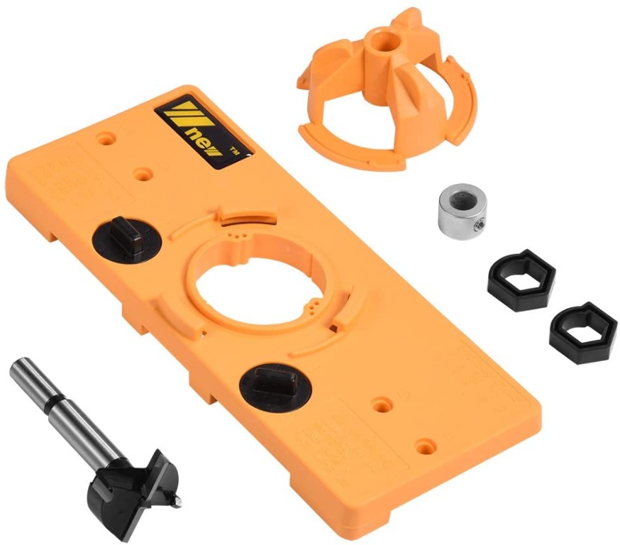 Hinge Jig Drill, 35mm Concealed Hinge Jig Boring Template Hole Drill ...