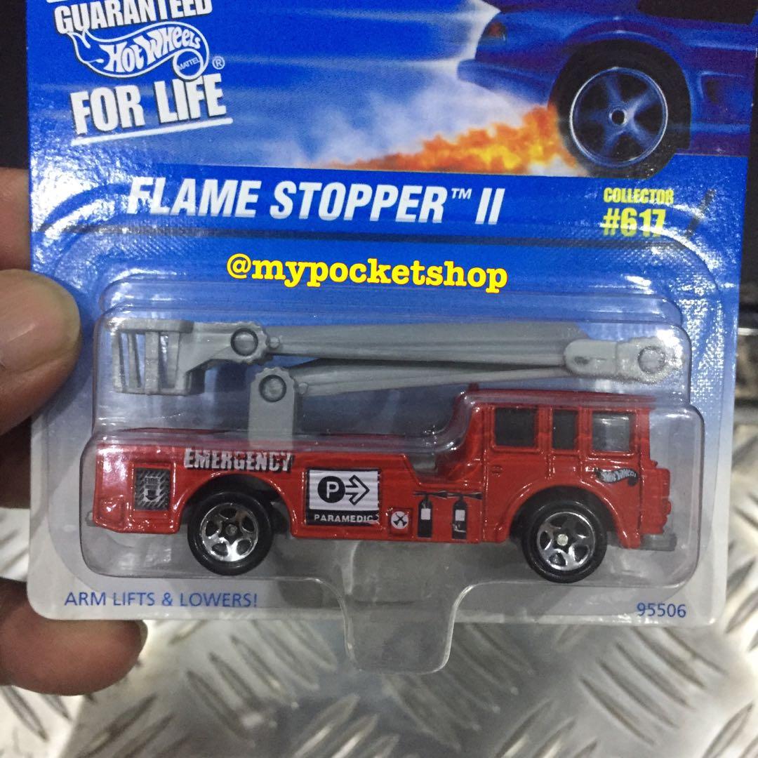Hot Wheels FLAME STOPPER - Fire Truck / Arm Lifts & Lowers / 1997 ...