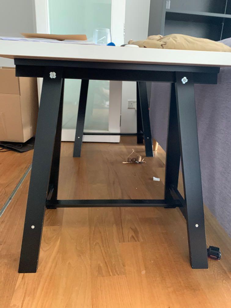 IKEA trestle table legs, Furniture & Home Living, Furniture, Tables ...