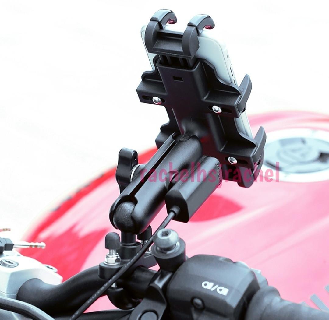 Motorcycle Phone Mount Charger Holder, Motorcycles, Motorcycle ...