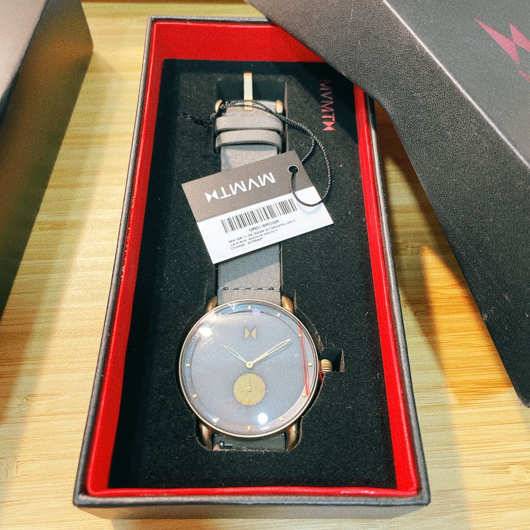 MVMT leather watch: “Revolver”, Men's Fashion, Watches & Accessories ...