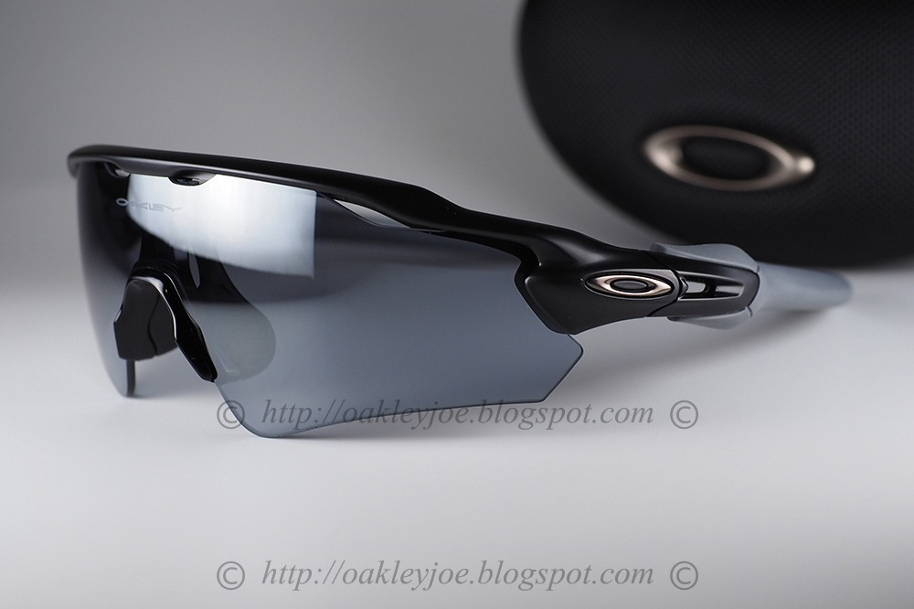Oakley Custom Radar EV matte black slate grey mirror sunglass shades ...