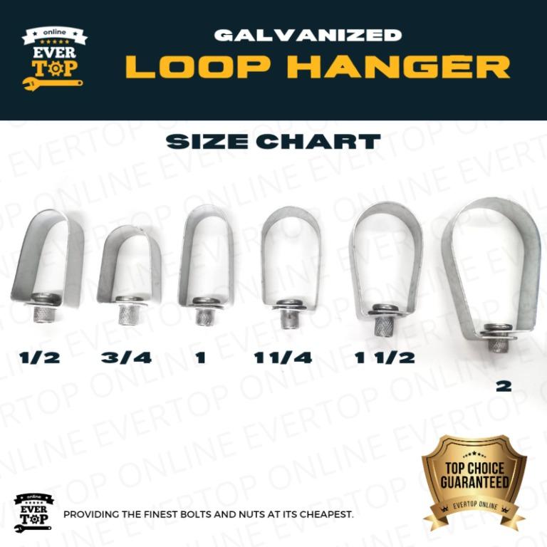 LOOP HANGER 1/2 | 3/4 | 1 | 1-1/4 |1-1/2 | 2 | 2 1/2 | 3 | 4 | 6(SOLD ...