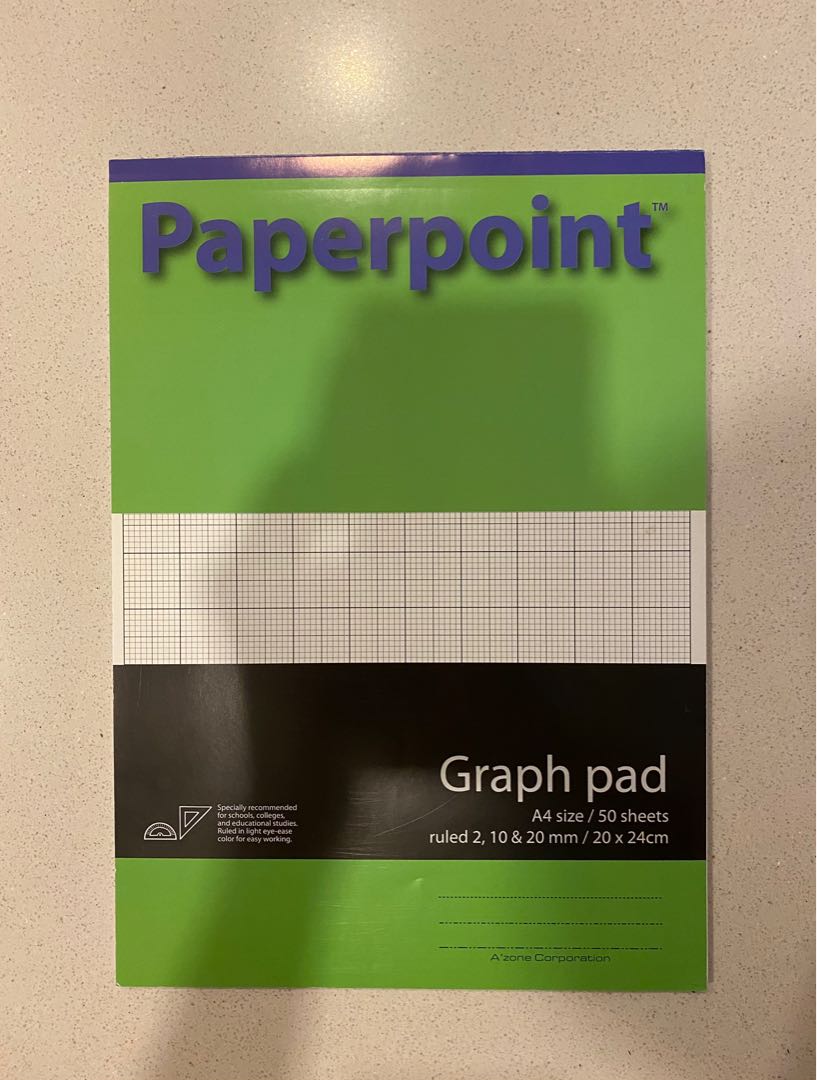 paperpoint graph paper (40 sheets), Hobbies & Toys, Stationery & Craft ...