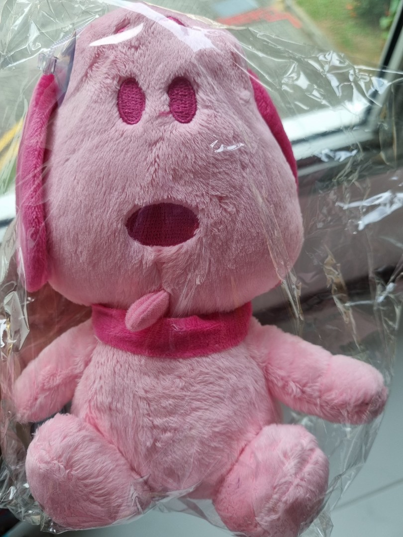 Pink Snoopy Plushie, Hobbies & Toys, Toys & Games on Carousell