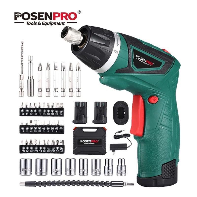 POSENPRO Cordless Screwdriver Rechargeable 7.2 Volt 1500mAh Li-ion ...