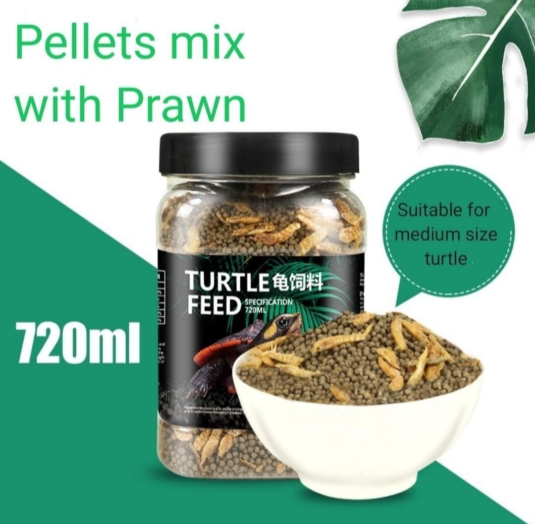 Turtle Food Floating Pellets Mix With Dried Prawn Improve Immunity ...