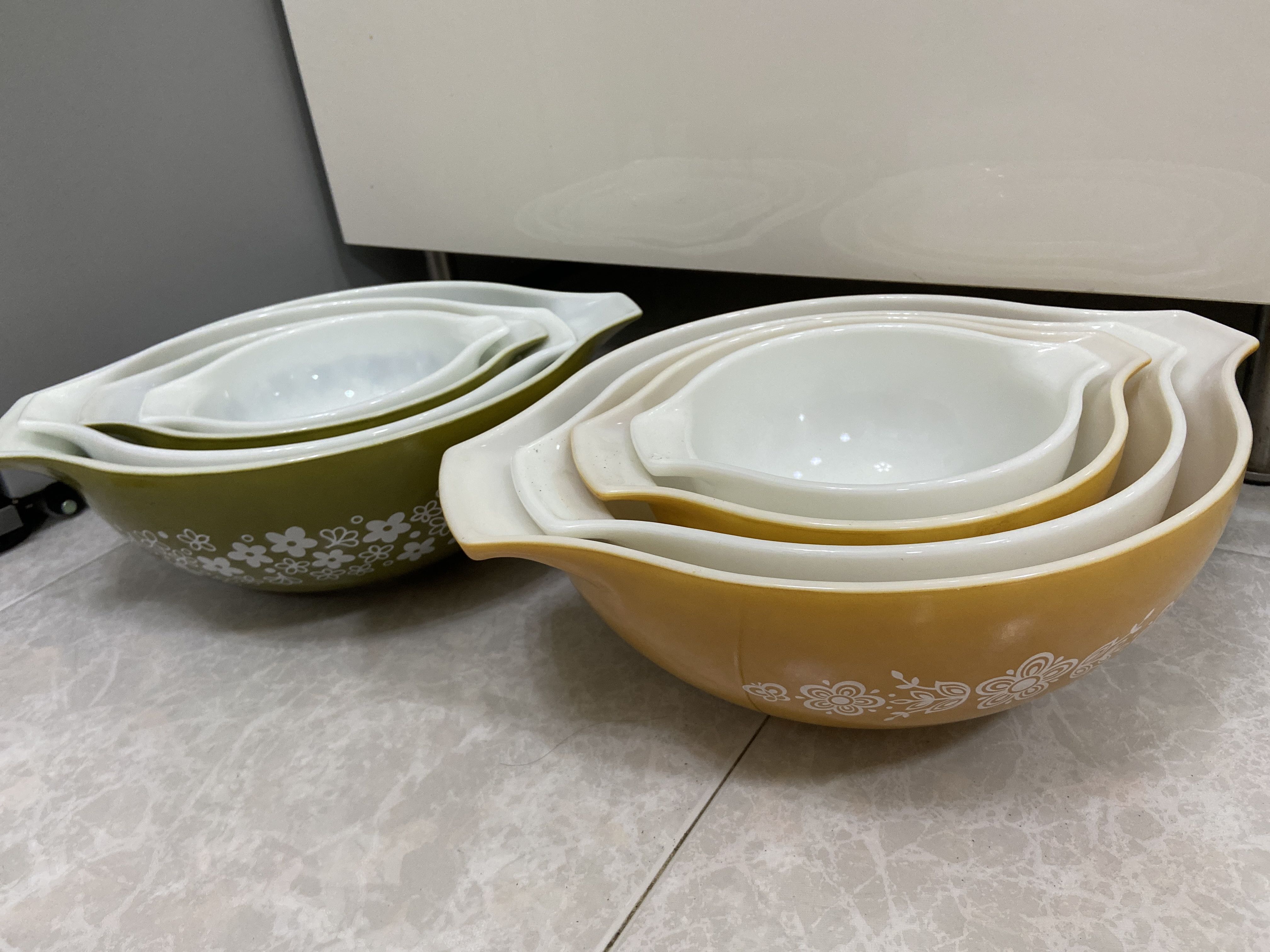 Pyrex by Corning 4-piece Bowl Set, Furniture & Home Living, Kitchenware ...