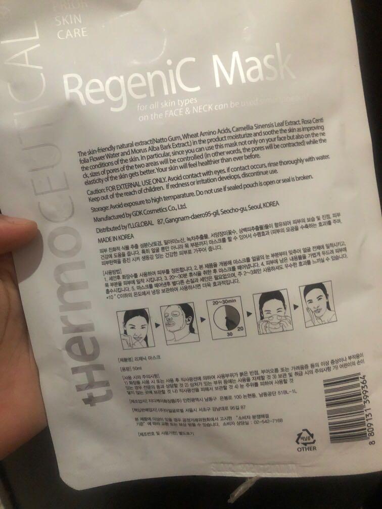 Regenic mask thermoceutical, Kesehatan & Kecantikan, Perawatan Rambut ...