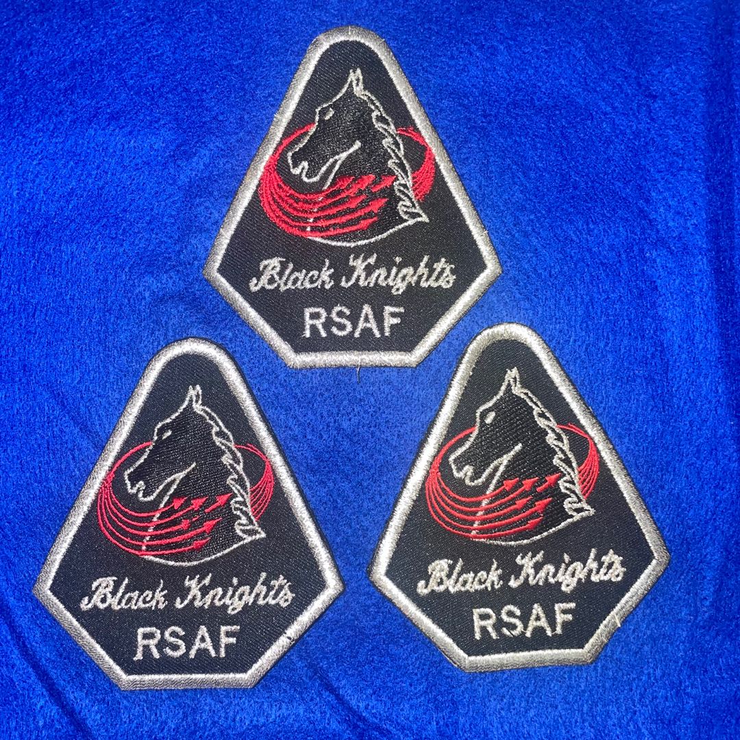 RSAF Black knights Velcro patch team Singapore, Hobbies & Toys ...