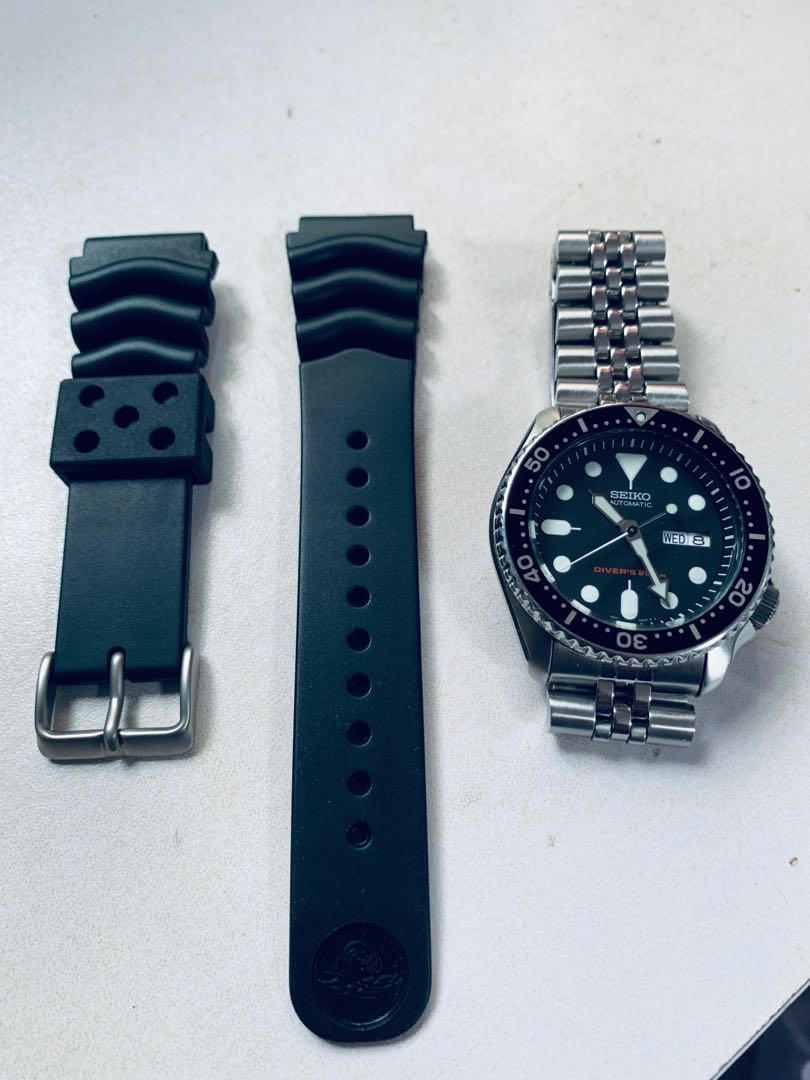 Seiko SKX007 Rubber Strap, Men's Fashion, Watches & Accessories ...