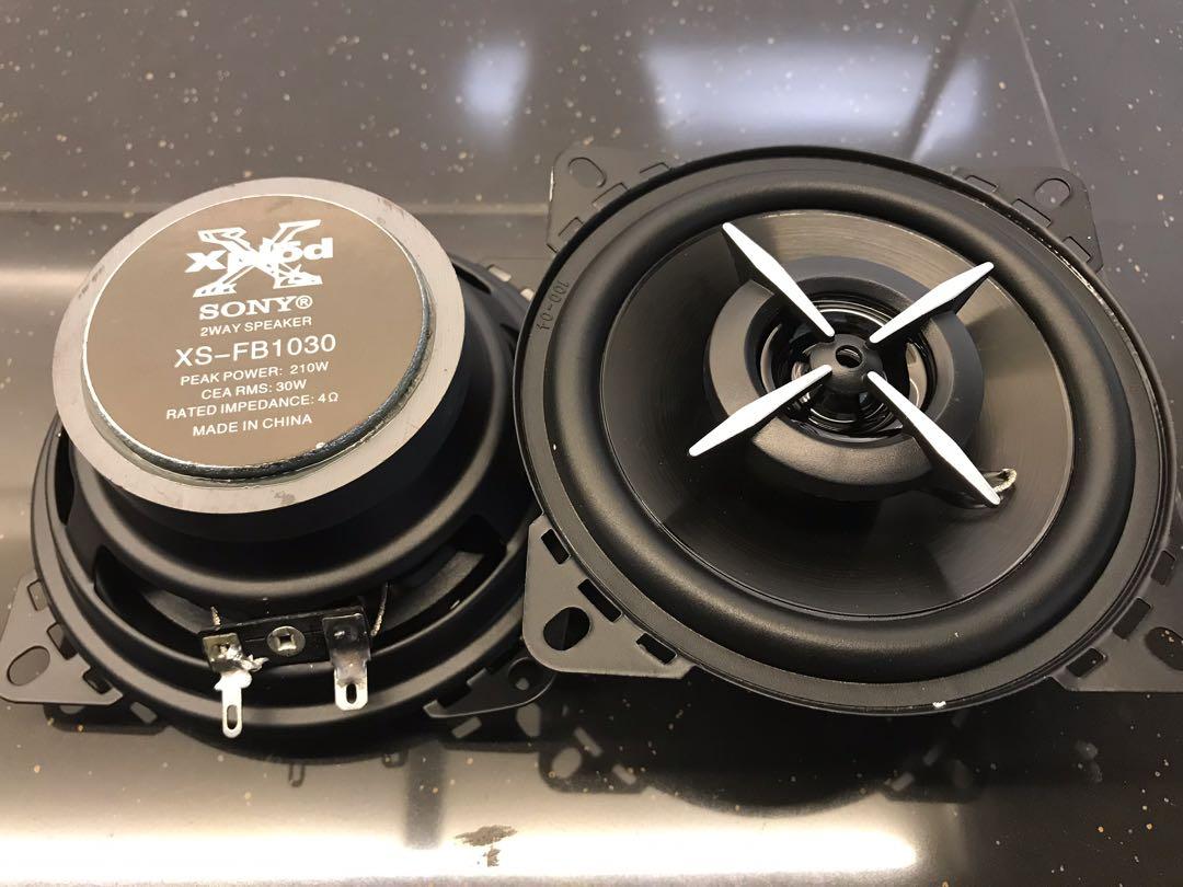 Sony Xplod 4" Inch Speaker (210W) Mega Bass - New Set, Auto Accessories on Carousell