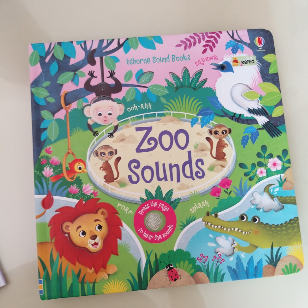 Sound book usborne - zoo, Buku & Alat Tulis, Buku Anak-Anak di Carousell