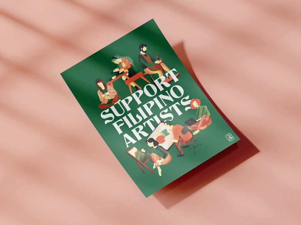 Support Filipino Artist Green Art Print, Hobbies & Toys, Stationary ...
