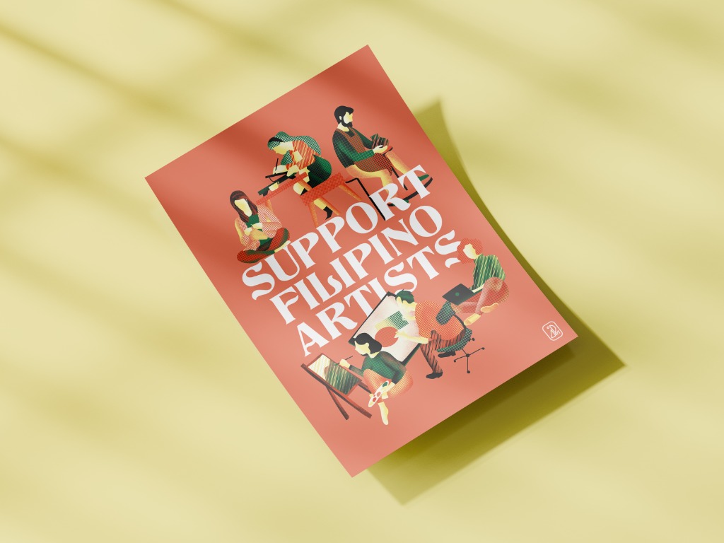 Support Filipino Artists Apricot Art Print, Hobbies & Toys, Stationary ...