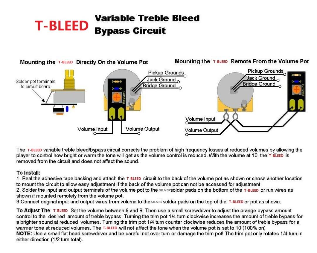 T-BLEED VARIABLE TREBLE BLEED CIRCUIT, Hobbies & Toys, Music & Media ...