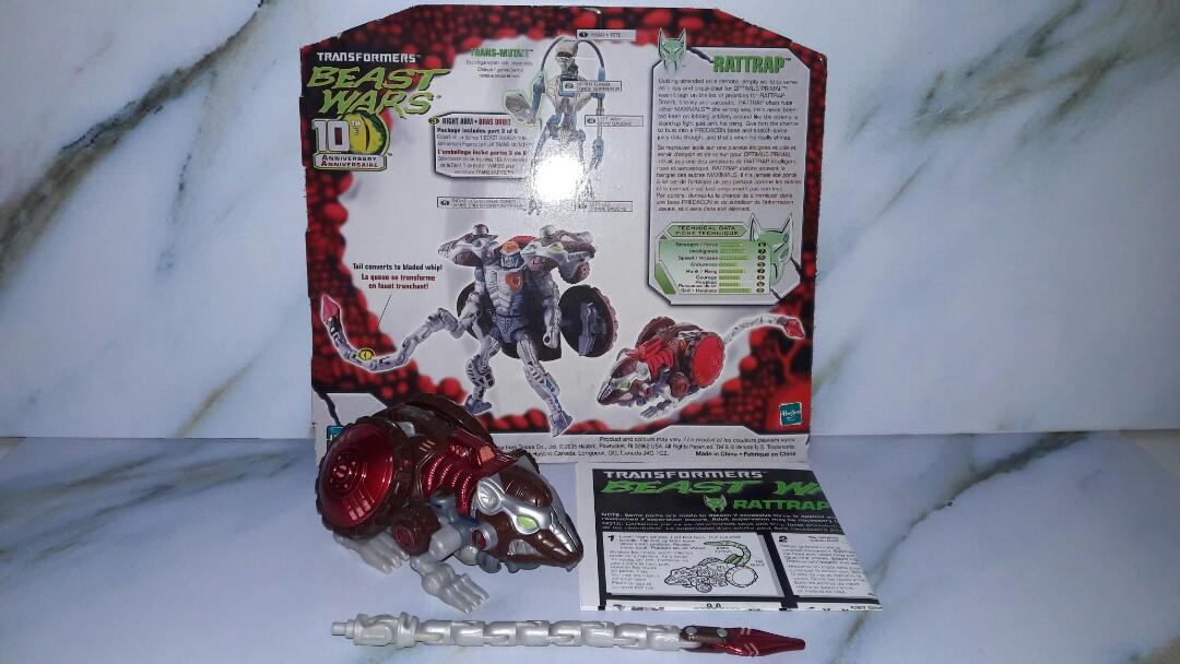 TRANSFORMERS BEAST WARS 10TH ANNIVERSARY RATTRAP TRANSMETALS LOOSE ...