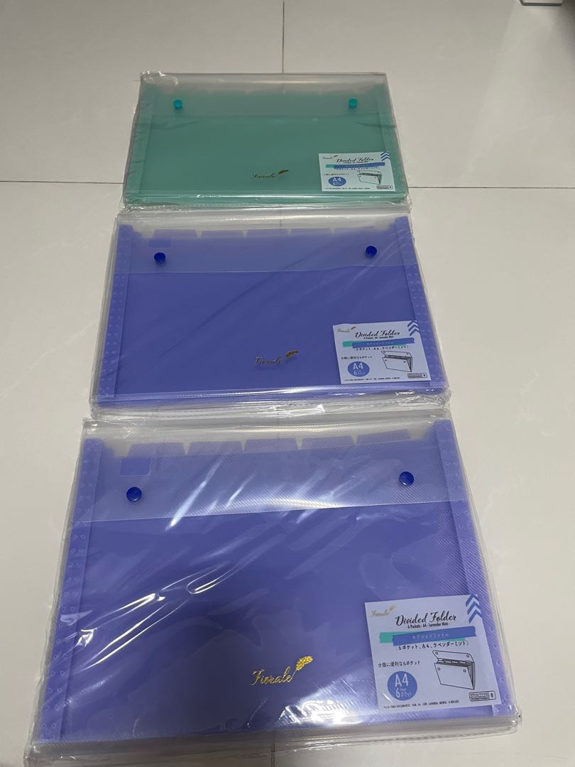 6 pockets A4 divided folder, Hobbies & Toys, Stationery & Craft on ...