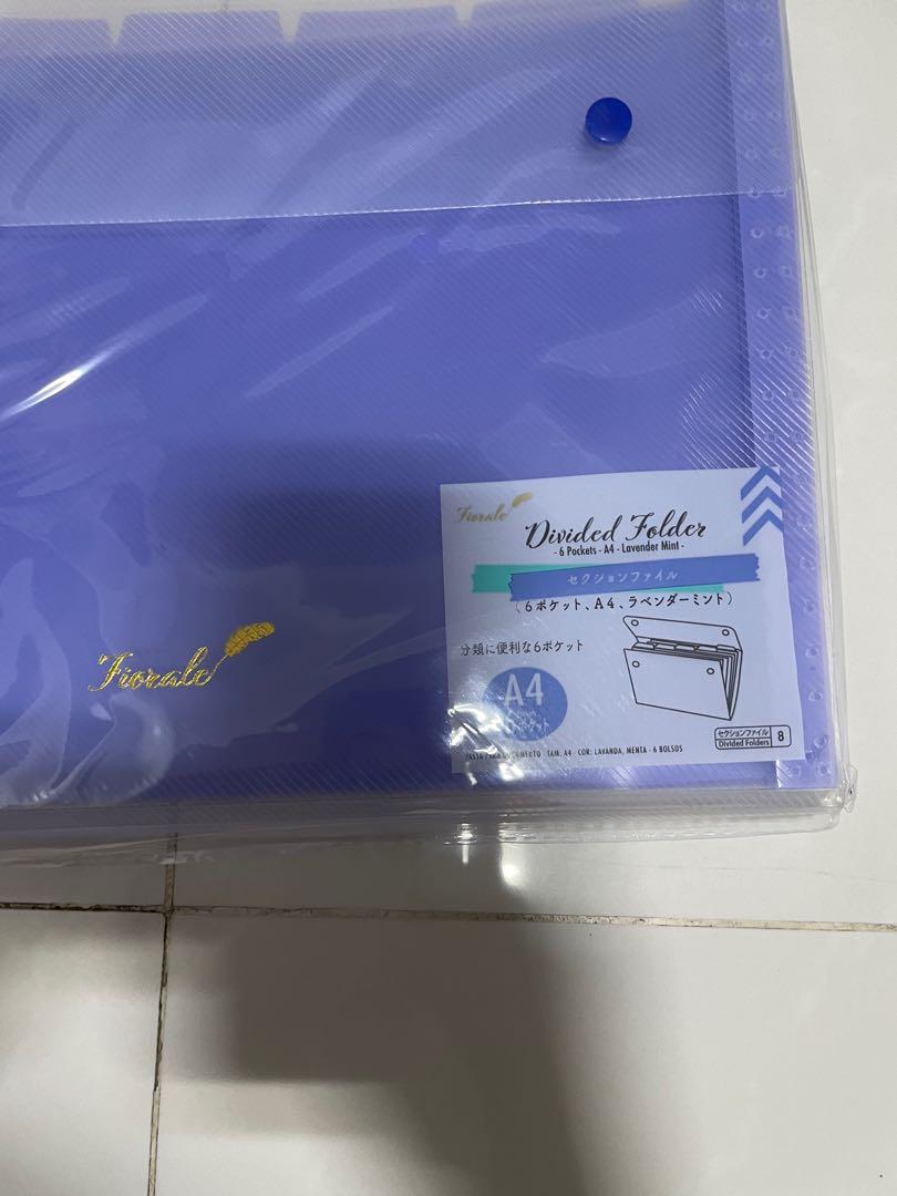 6 pockets A4 divided folder, Hobbies & Toys, Stationery & Craft on ...