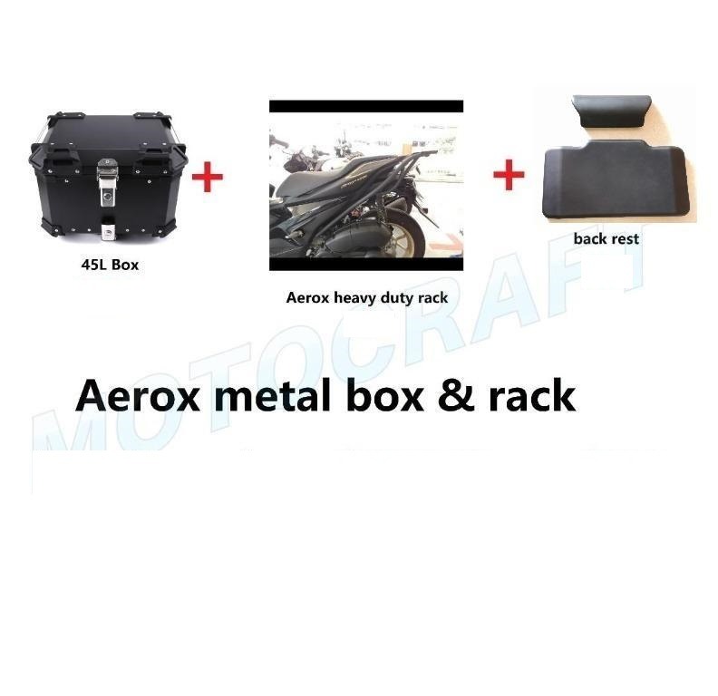 Aerox rack heavy duty top box rack AEROX 155 Yamaha Aluminium 45L ...