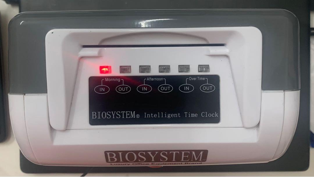 Biosystem iClock 6D Punch Card Time Clock Recorder Machine, Furniture ...