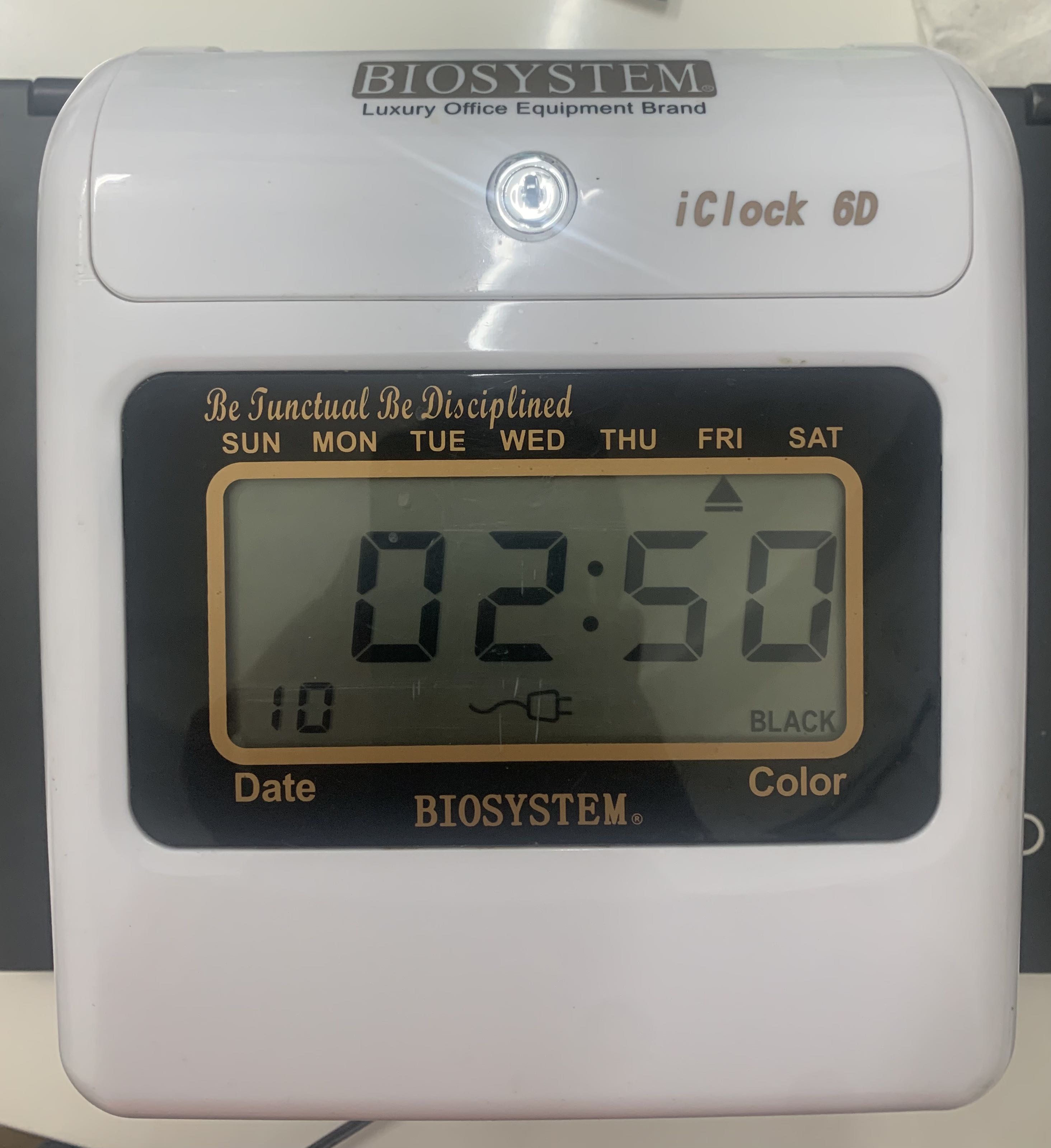 Biosystem iClock 6D Punch Card Time Clock Recorder Machine, Furniture ...