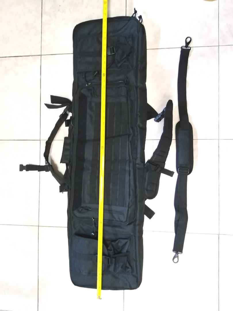 Bow-Tac Heavy Duty Double Long 46 Inches Rifle Pistol Gun Case Bag ...