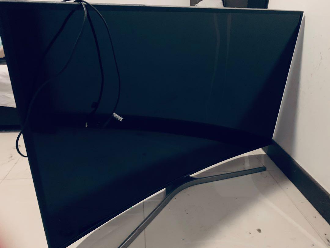Broken cracked screen Samsung LED Curve TV, Computers & Tech, Parts ...