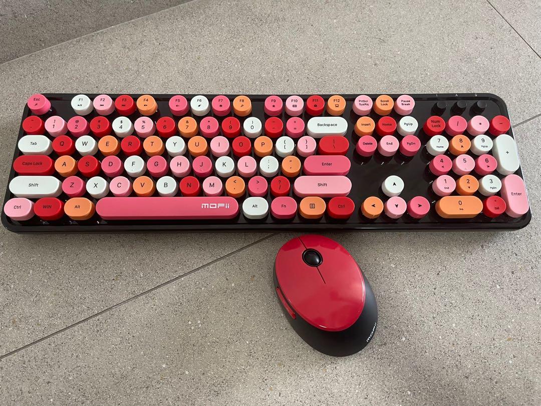 Candy wireless keyboard with mouse, Computers & Tech, Parts ...