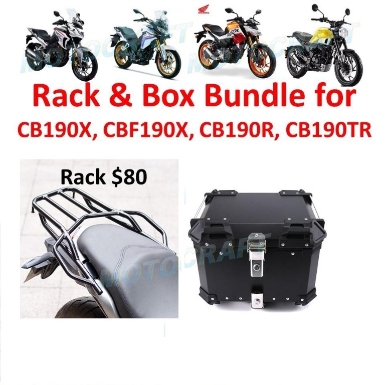 CB190 box rack bundle CB190TR CB190R CB190X CBF190X Aluminium top box ...