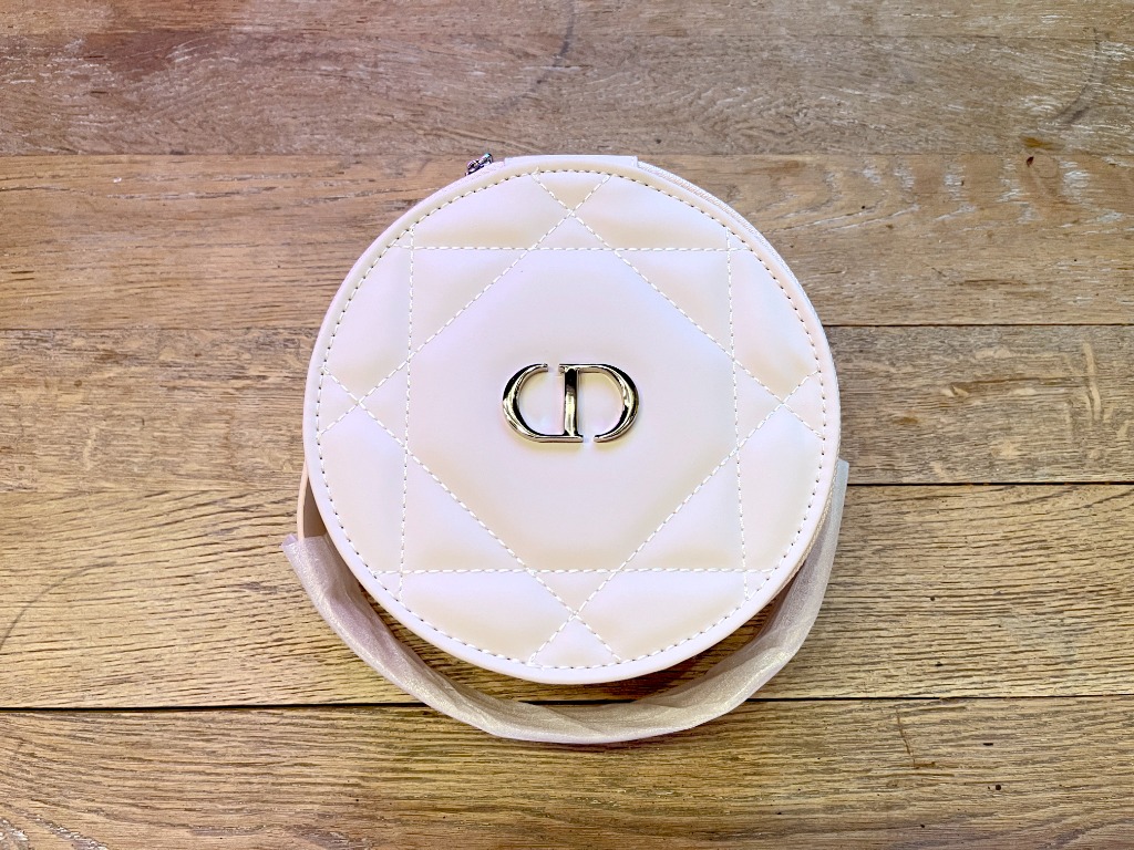 CHRISTIAN DIOR Round Vanity Case with Strap & Mirror, Beauty & Personal ...