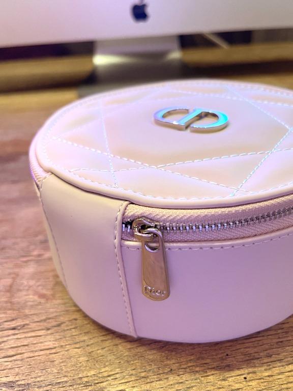 CHRISTIAN DIOR Round Vanity Case with Strap & Mirror, Beauty & Personal ...