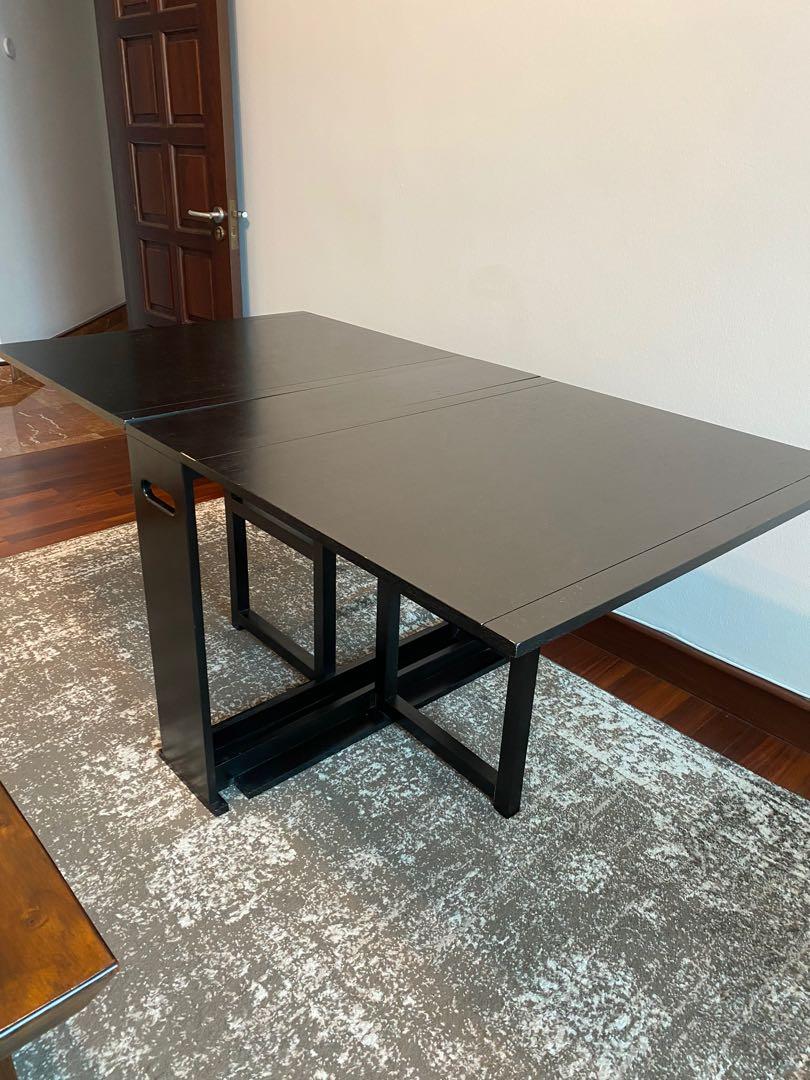 Crate and Barrel Gateleg Dropleaf Fold Away Table, Furniture & Home ...