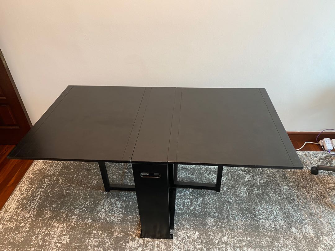 Crate and Barrel Gateleg Dropleaf Fold Away Table, Furniture & Home ...